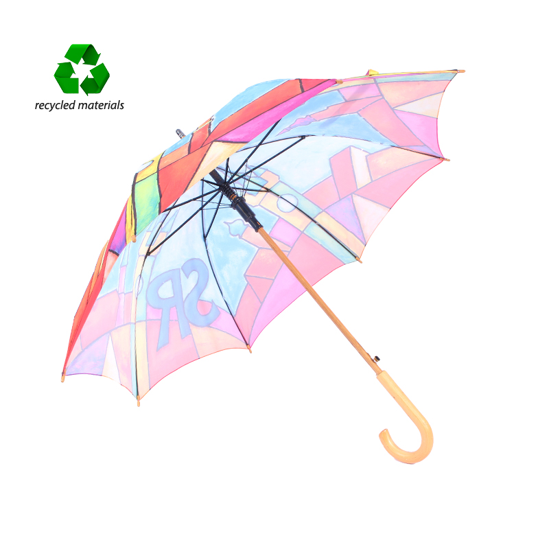 23 inch 8 Ribs Auto open Wood Frame Stick umbrellas – Targood Umbrella