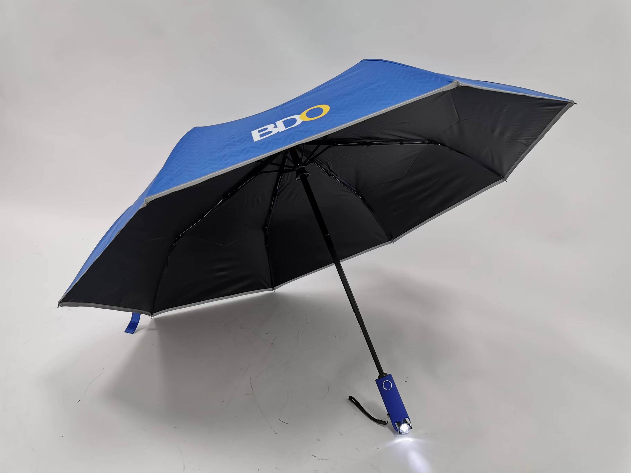 22 inch 8 Ribs Auto open & close LED 3 fold umbrellas – Targood Umbrella